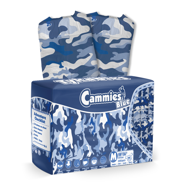 Cammies Blue Diapers | ABDL Diapers For Incontinence – Tykables